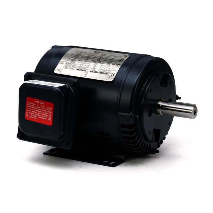 General Purpose Motor, 1 HP, 3 Ph, 60 Hz, 200 V, 1800 RPM, 143T Frame ...